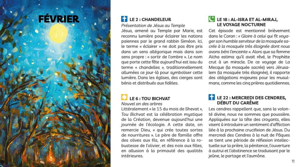 CALENDRIER DES TROIS RELIGIONS - Présentation